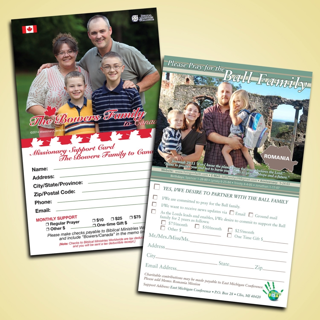 Support Raising Materials | Missionary Cards